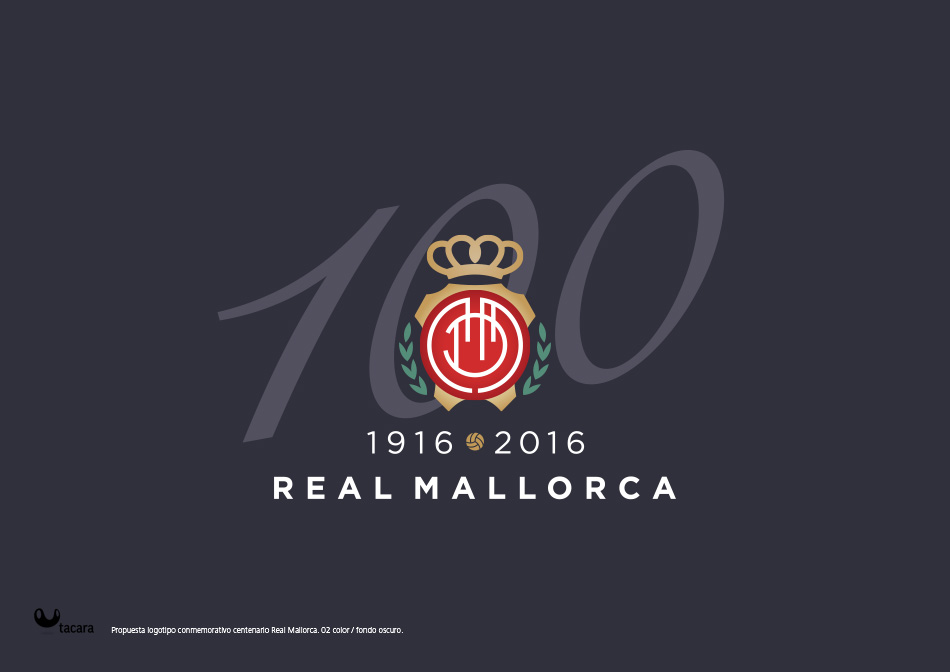 propuesta logo centenario 100 años real rcd mallorca segundo premio